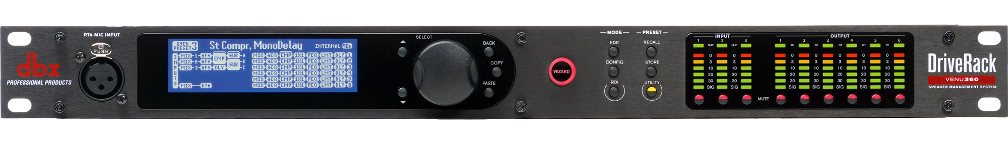 dbx DriveRack VENU360 3x6 Loudspeaker Management System