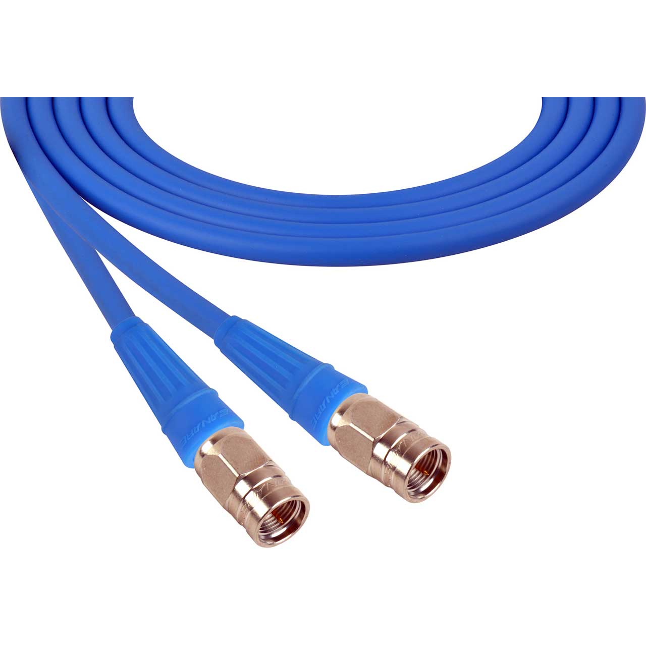 Laird Belden 1505A F-Male to F-Male RG59 Digital Coax Cable - 10 Foot Blue