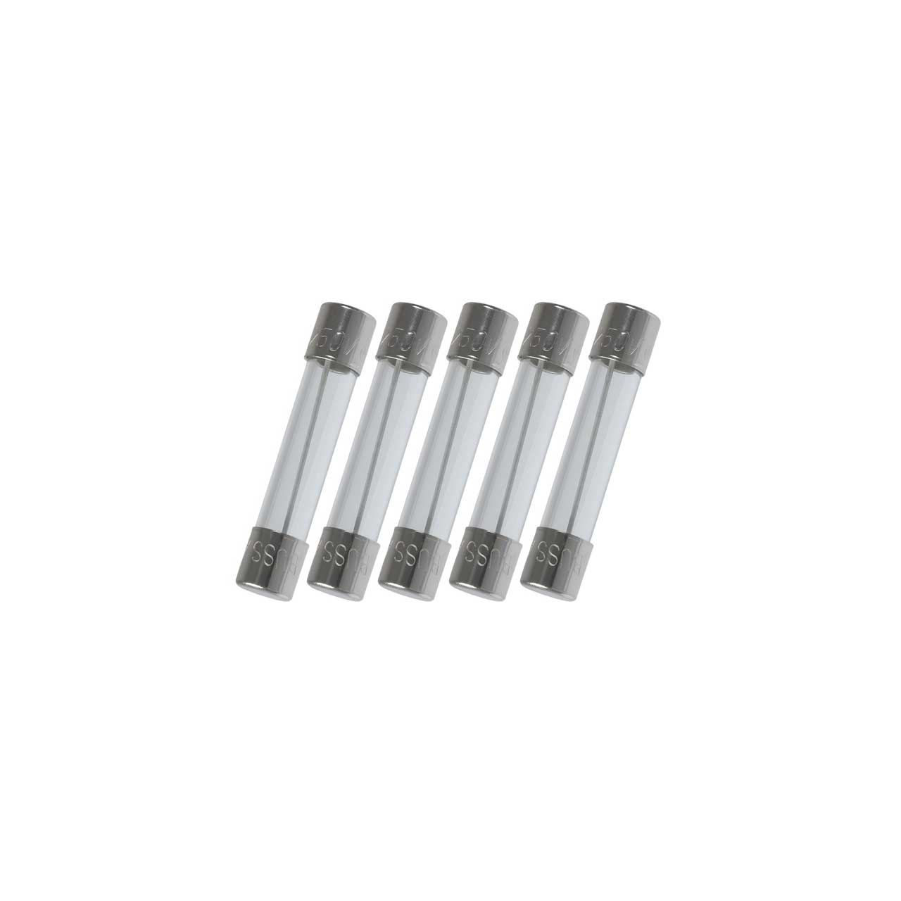 3AG Type 0.5 Amp Fast-Blo Glass Fuse - 5-Pack