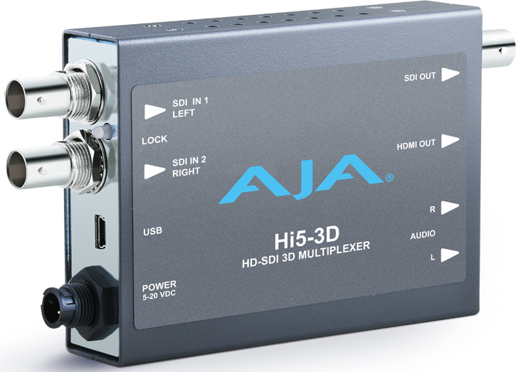 AJA Hi5-3D 3G/HD-SDI Multiplexer To HDMI 1.4a and SDI Video and Audio ...