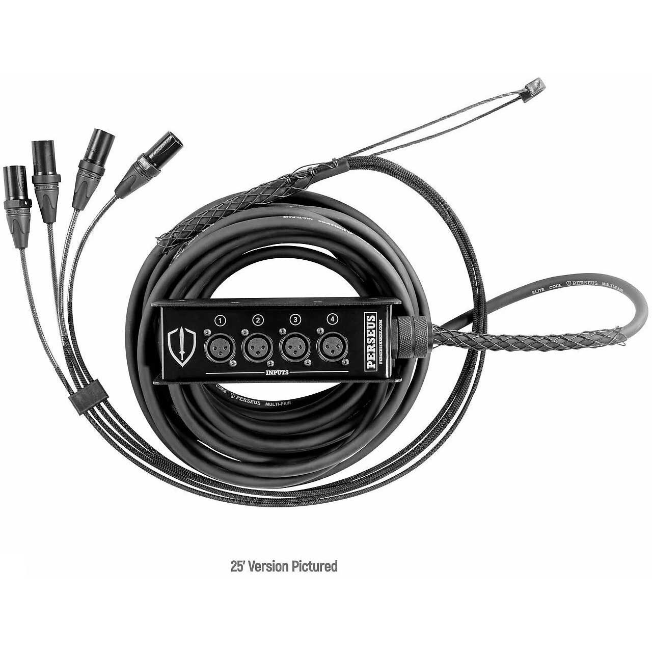 Elite Core Audio PERS4-BF-200 Perseus 4-Channel Female XLR Box to Male XLR Fan Out Snake with ...