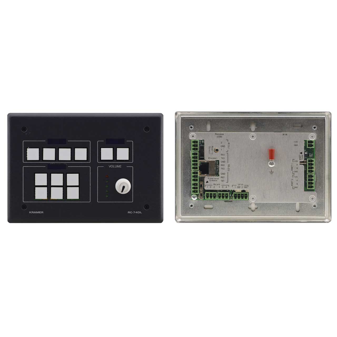 Kramer RC-74DL 12-button Ethernet and KNET Control Keypad with Knob and ...