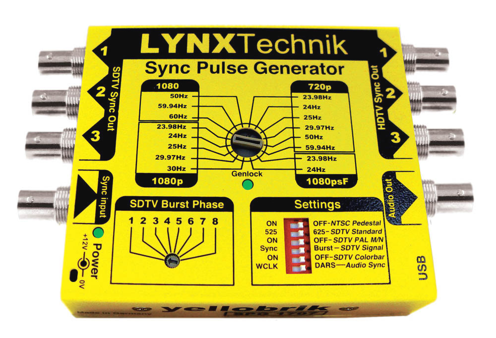 LYNX Technik Yellobrik SPG1707 HD / SD Sync Pulse Generator with Genlock