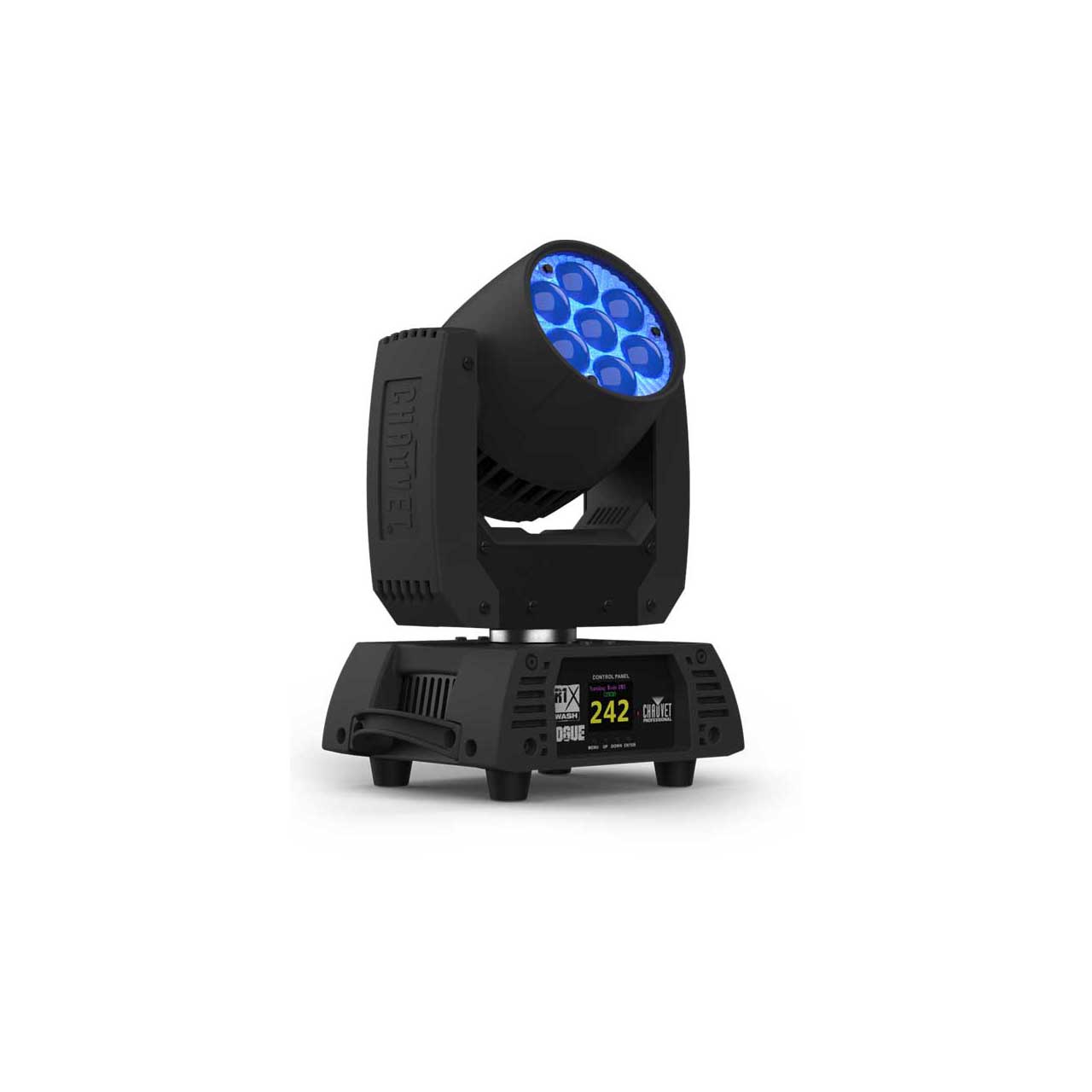 Chauvet ROGUE R1X WASH Compact LED Wash Mover w/ 7 15-Watt Quad LED & 8 ...