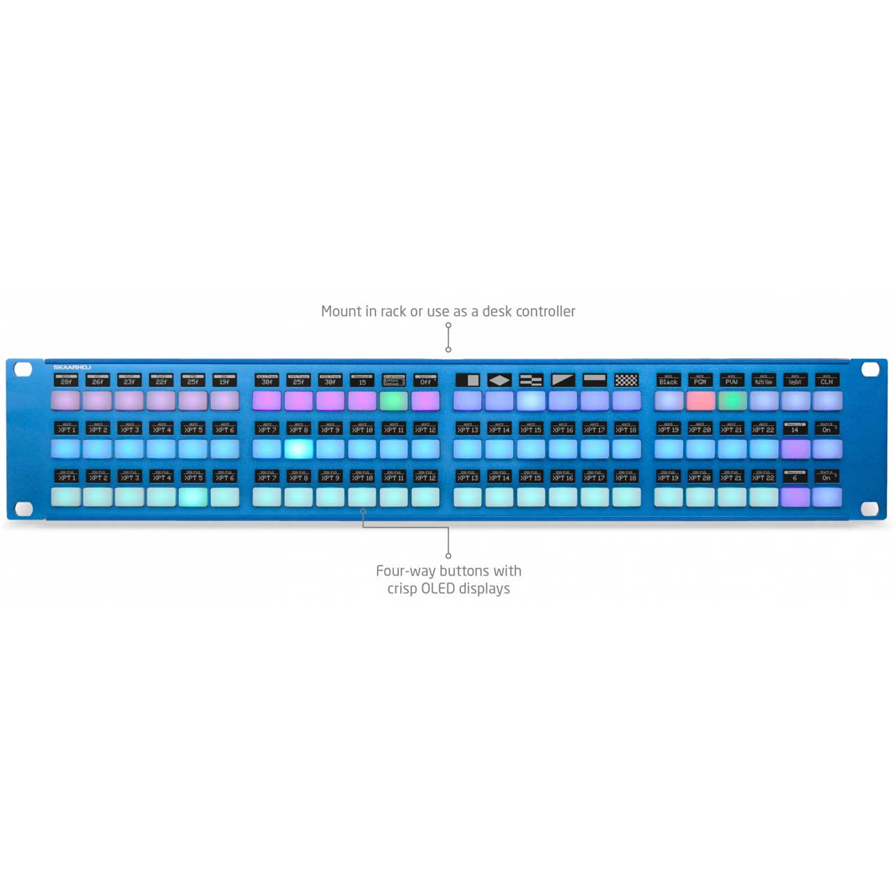 Skaarhoj RACK-FLY-TRIO-V1 Rack Fly Trio Universal Control Panel - All ...