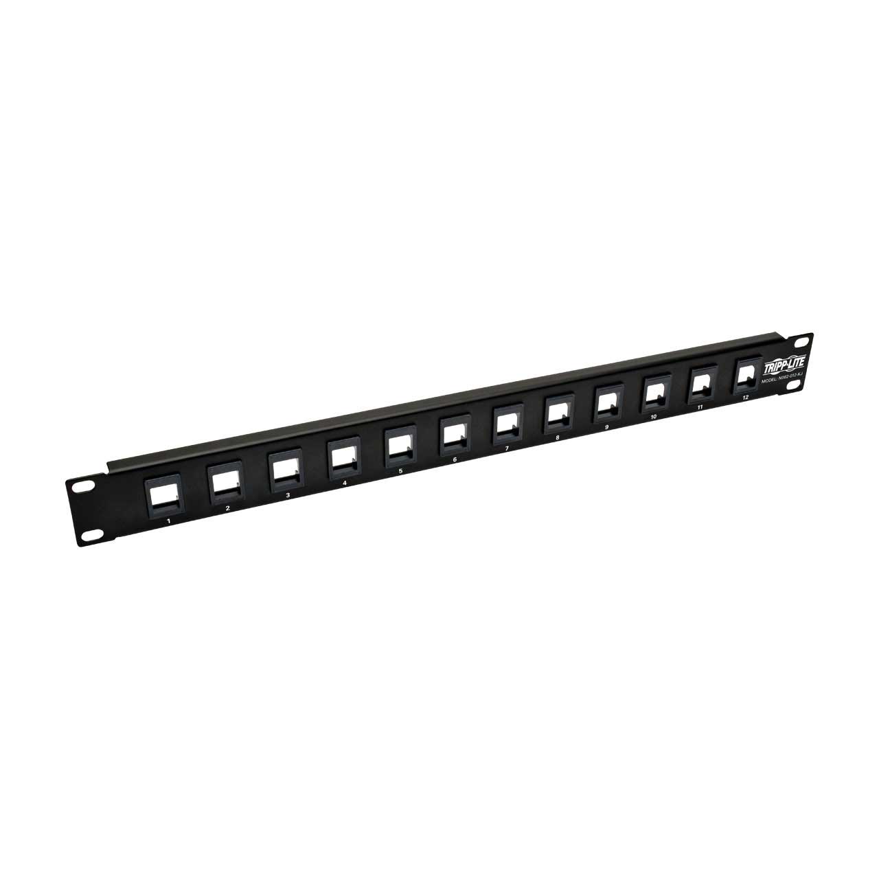 Tripp Lite N062-012-KJ 12 Port 1U Rackmount Unshielded Blank Keystone ...