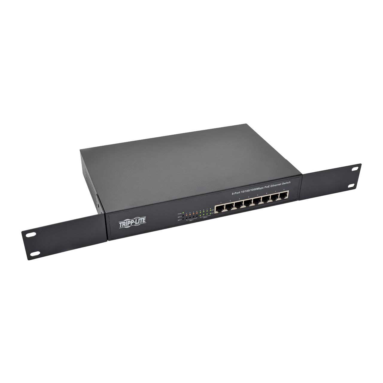 Tripp Lite NG8POE 8-Port 10/100/1000 Mbps 1U Rack-Mount/Desktop Gigabit Ethernet Unmanaged ...