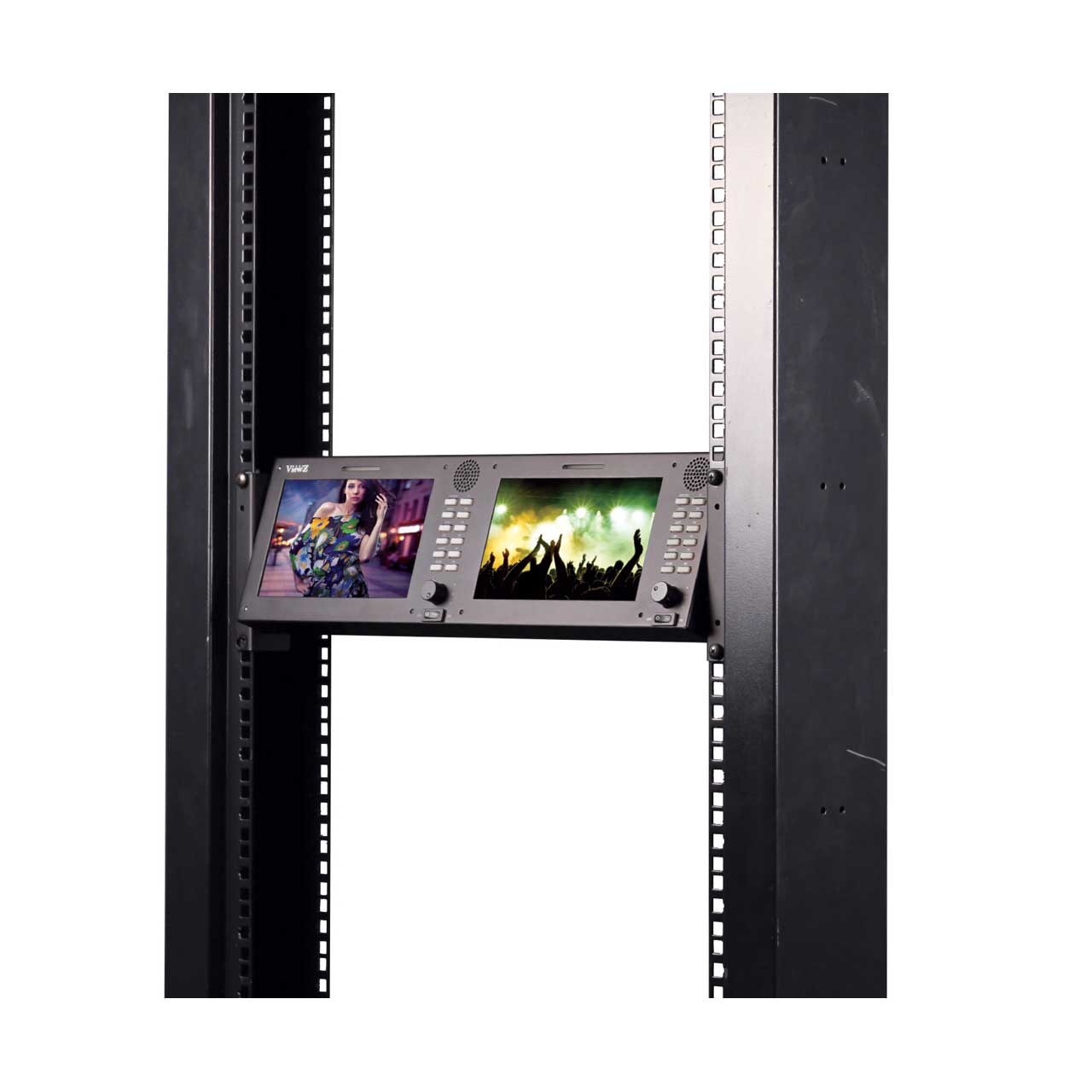 ViewZ VZ-070RM-3G Dual (Two) 7-Inch HD Broadcast IPS 8-Bit Rackmount ...