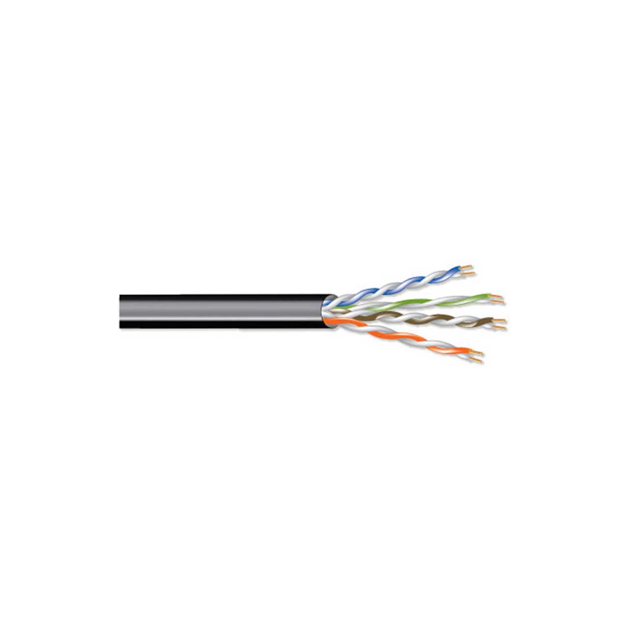 West Penn 4246OSPBK0500 4 Pair 23 AWG Solid Stranding 10/100/1000 BaseT ...