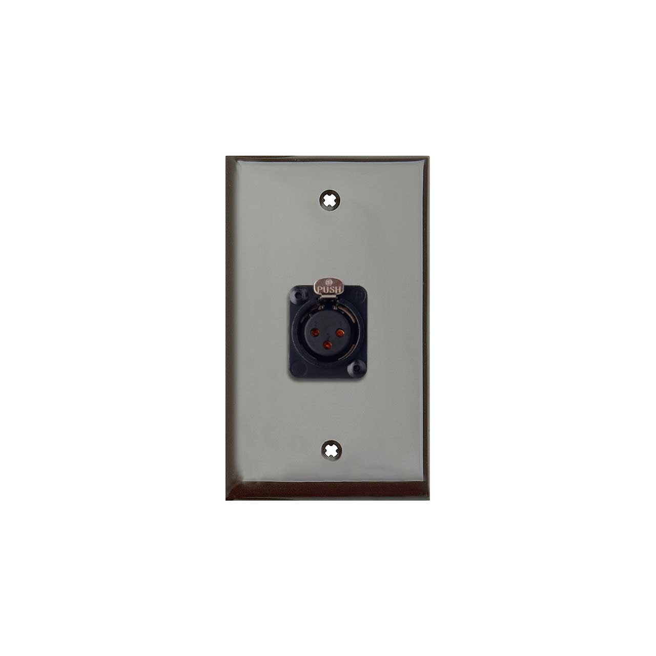 My Custom Shop WPLB-1115 1-Gang Brown Lexan Wall Plate w/ NEUTRIK NC3FD ...