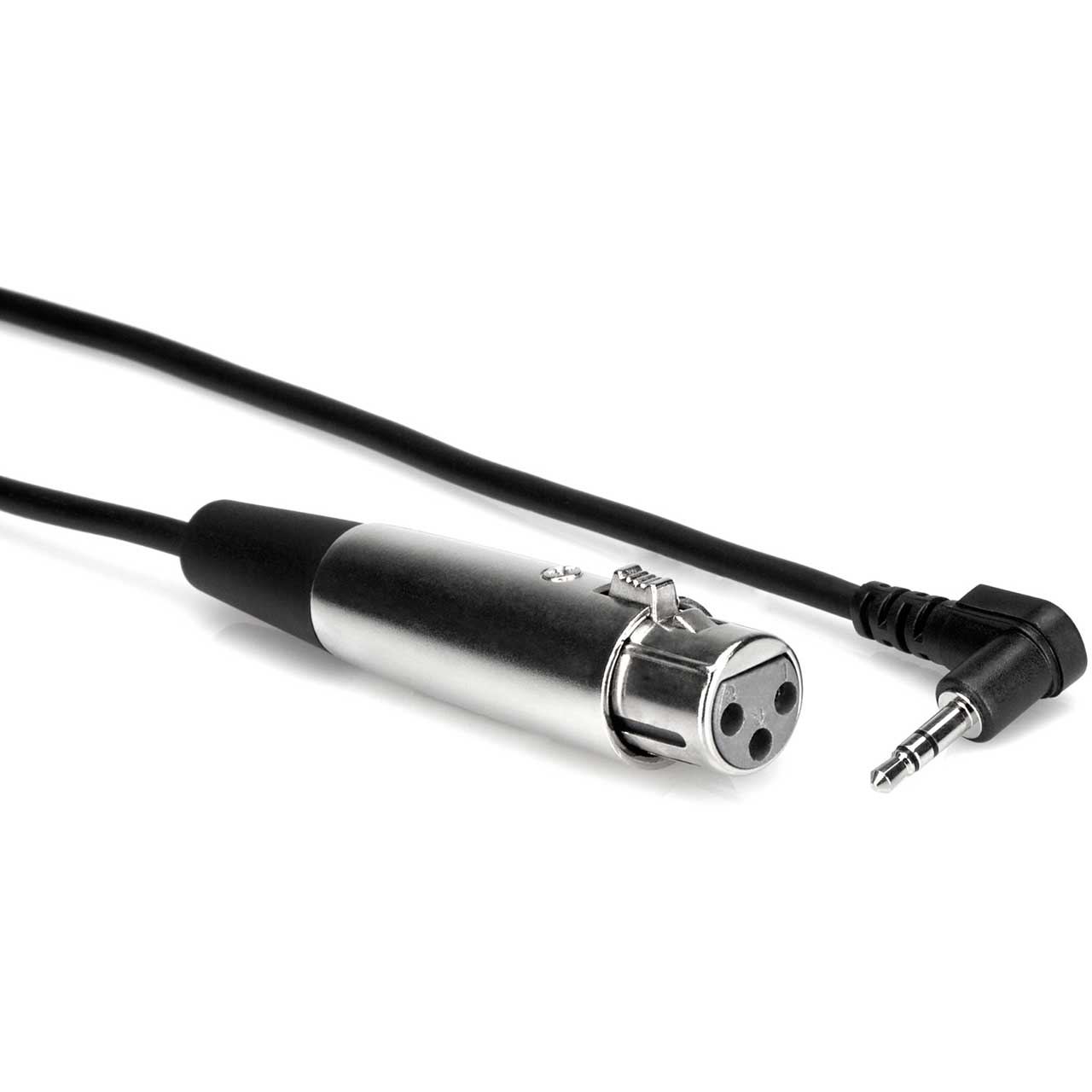 Right Angle Stereo 3.5mm Mini to XLR Female- 15ft