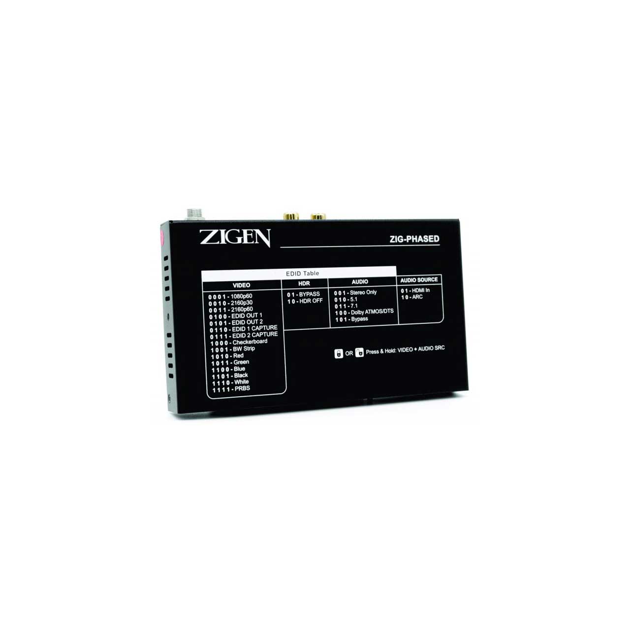 Zigen ZIG-PHASED 1x2 HDMI Splitter/Pattern Generator/HDMI Scaler/HDMI ...
