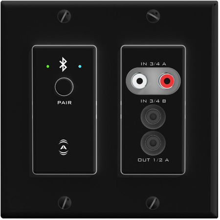 Attero Tech unD6IO-BT-B-C 4x2 Channel 2-Gang US Wall Plate with ...