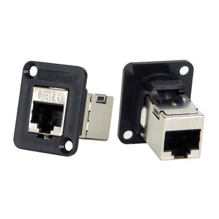 Switchcraft EHRJ45P6S Shielded RJ45 Cat6 Feedthru Panel Mount