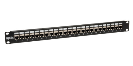 Tripp Lite N254-024-SH 24-Port 1U Rackmount STP Shielded Cat6 /Cat5 ...