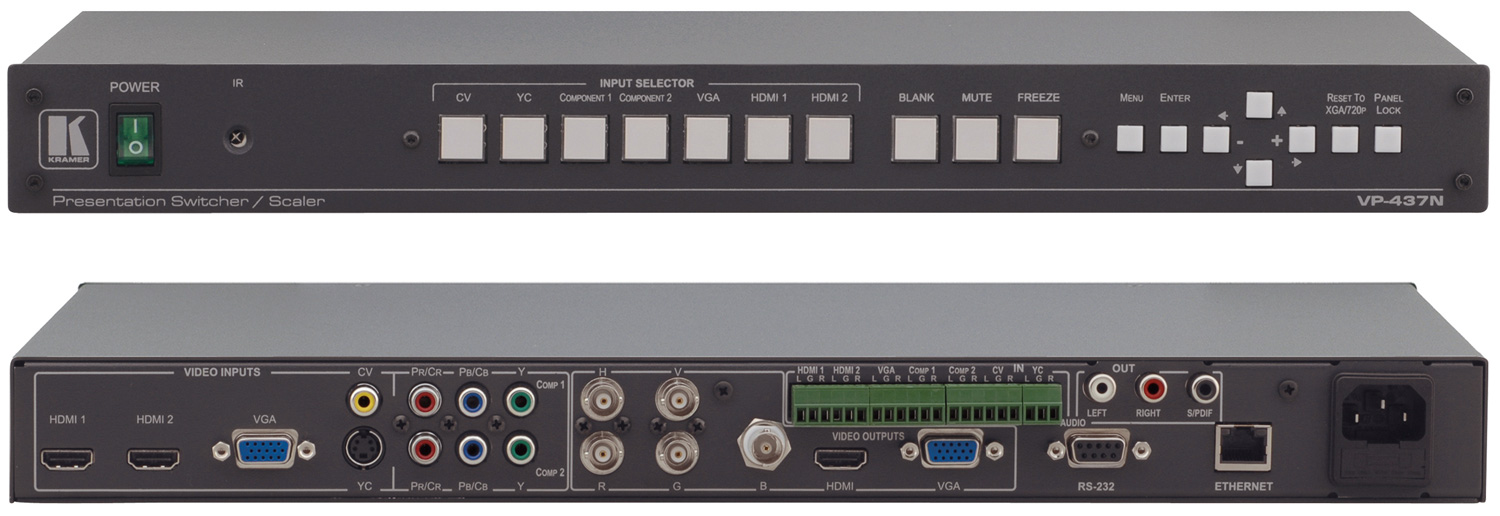 Kramer VP-437N 7-Input Analog & HDMI ProScale Presentation Digital ...