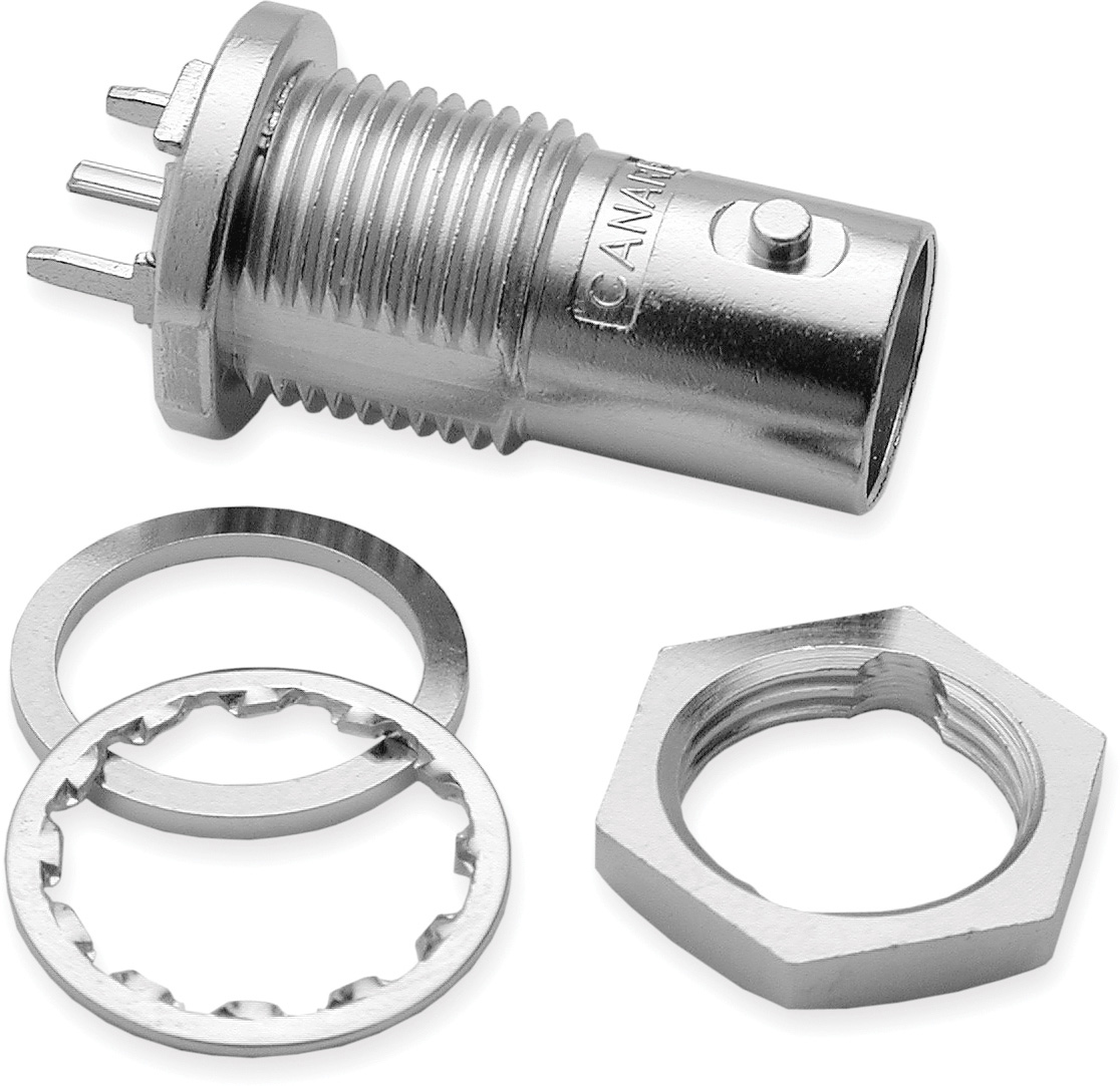 Canare BCJ-FPC 75 Ohm BNC PCB Connector Front Chassis Mount