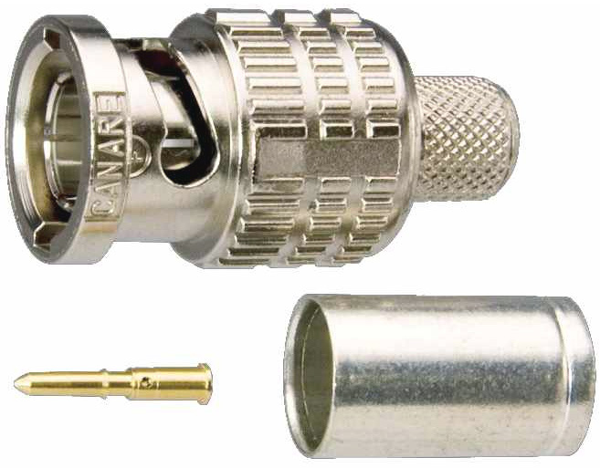 Canare BCP-B25HD 75 Ohm BNC Crimp Plug for L-2.5CHD Cable