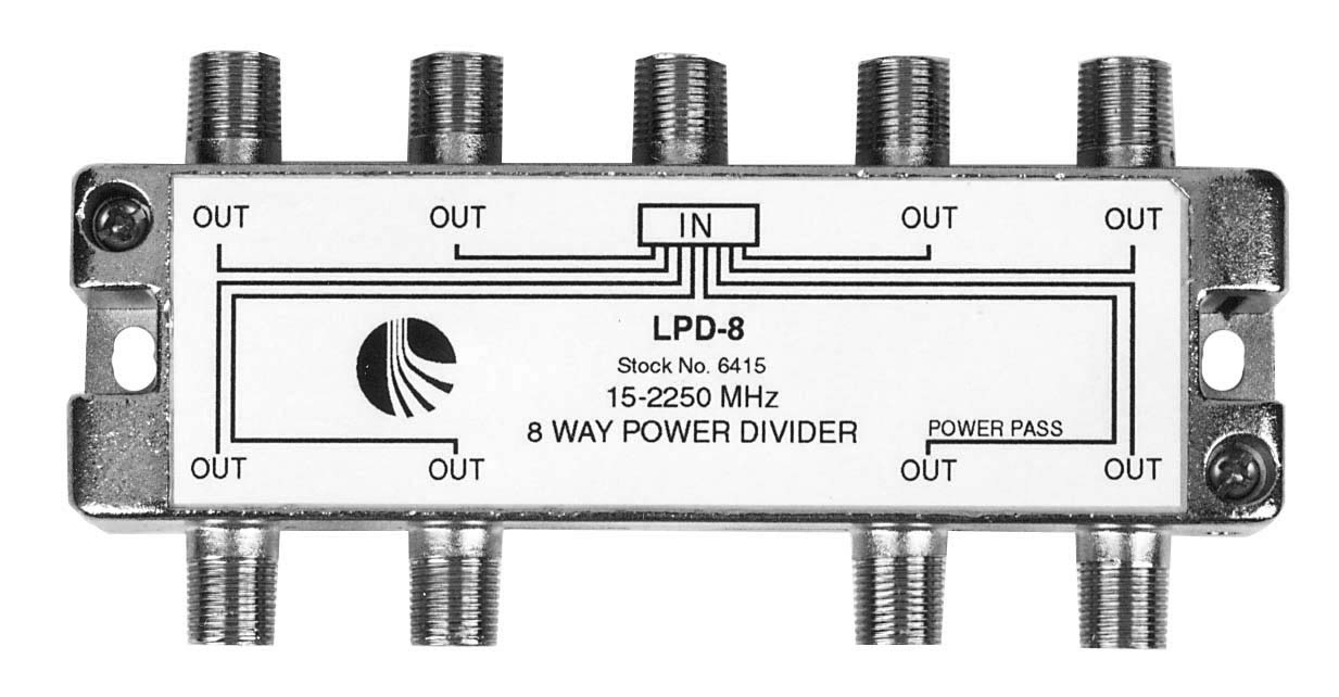 Blonder Tongue LPD-8 8-Way RF Splitter 1 Port Power Passing