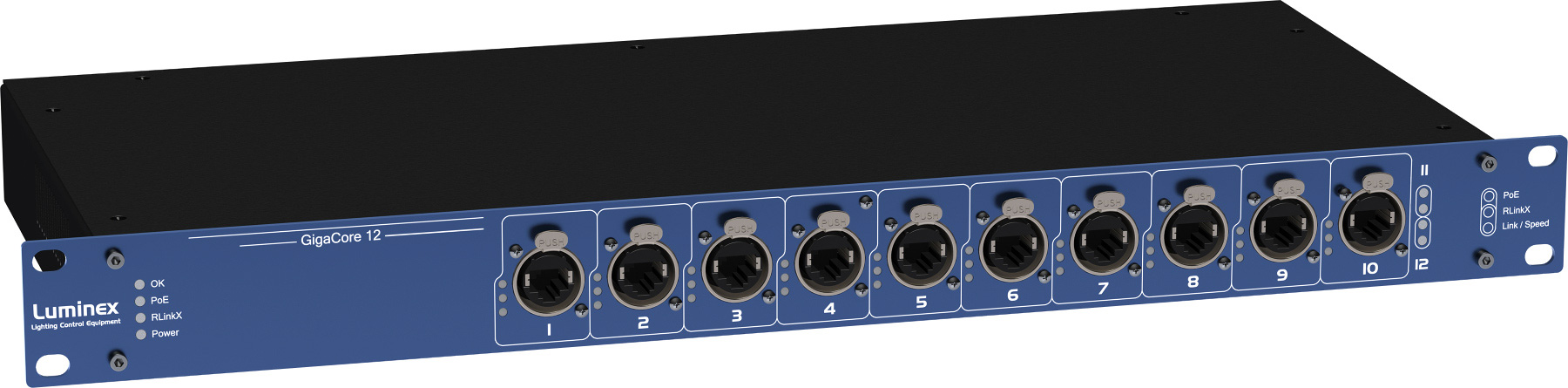 Luminex GigaCore 12 Rackmount Touring 12-Port EtherCON Gigabit Ethernet ...