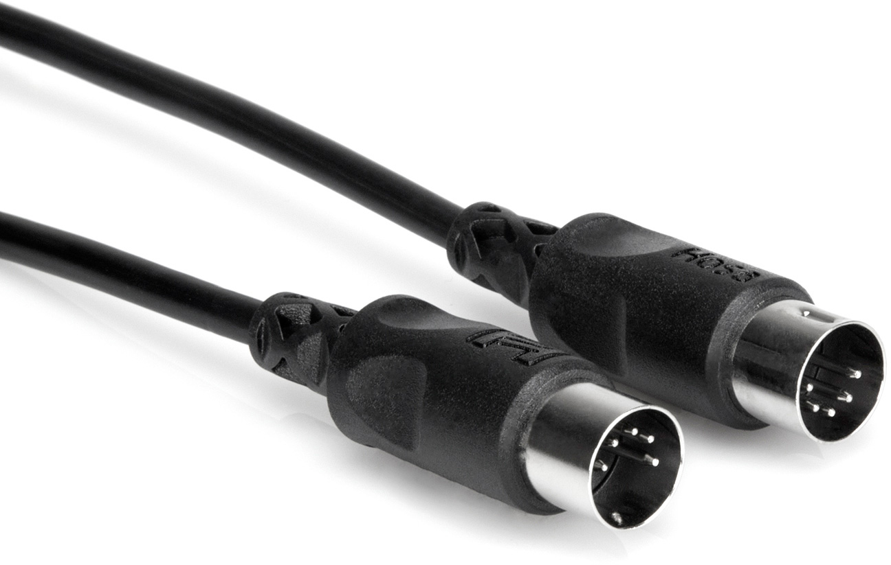 Black Midi Cable 5-Pin DIN Male to 5-Pin DIN Male 3 Foot