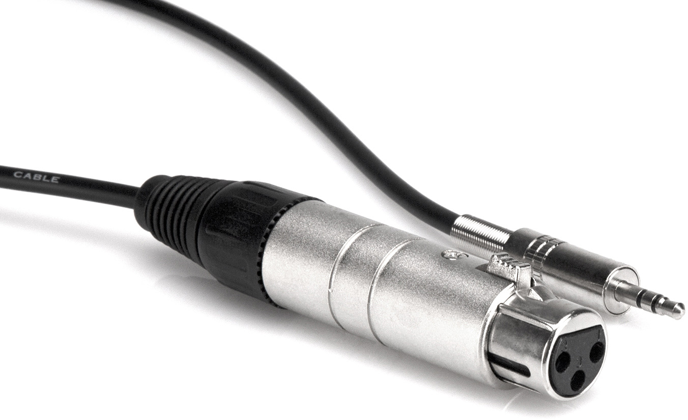 XLR Female to 3.5mm Stereo Mini 600 Ohm to 2.5K Ohm Line Matching ...