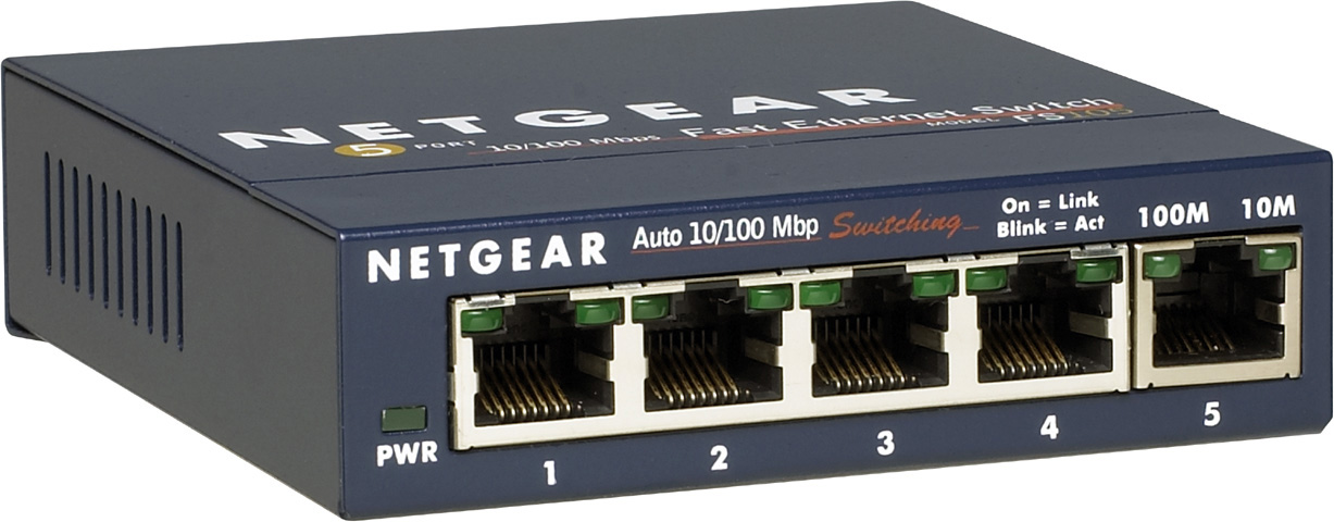 Netgear FS105 Pro Safe 5 Port 10 100 Desktop Ethernet Switch
