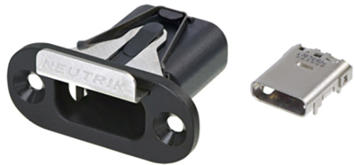 Neutrik NMC-C-HR Receptacle - mediaCON® USB Type-C - with Integrated ...