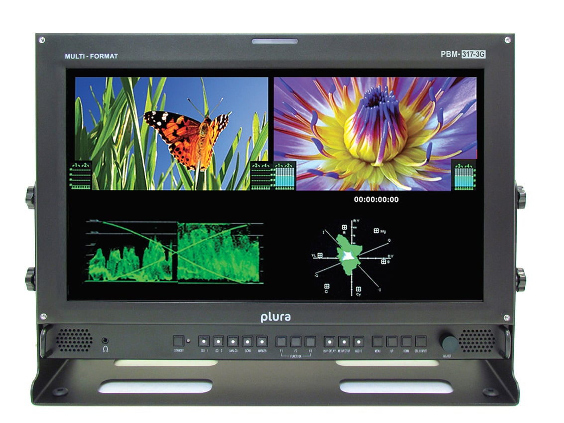 Plura PBM-317-3G 17 Inch 3G Broadcast Monitor (1920x1080) Class A- 3Gb ...