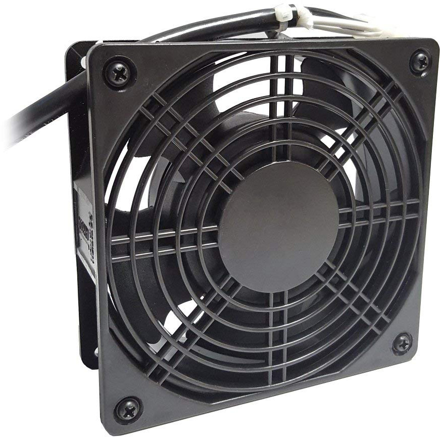 Quest F04-1080 4 Inch Square Fan - 80 CFM - Black