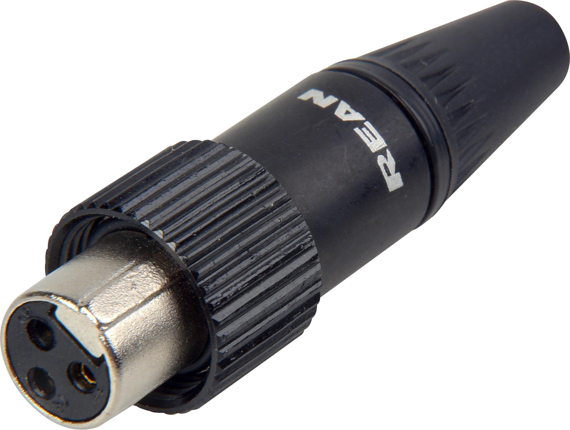 Rean RT3FCT-B Tiny XLR Female Screw-Locking 3-Pole Connector - Black/Gold
