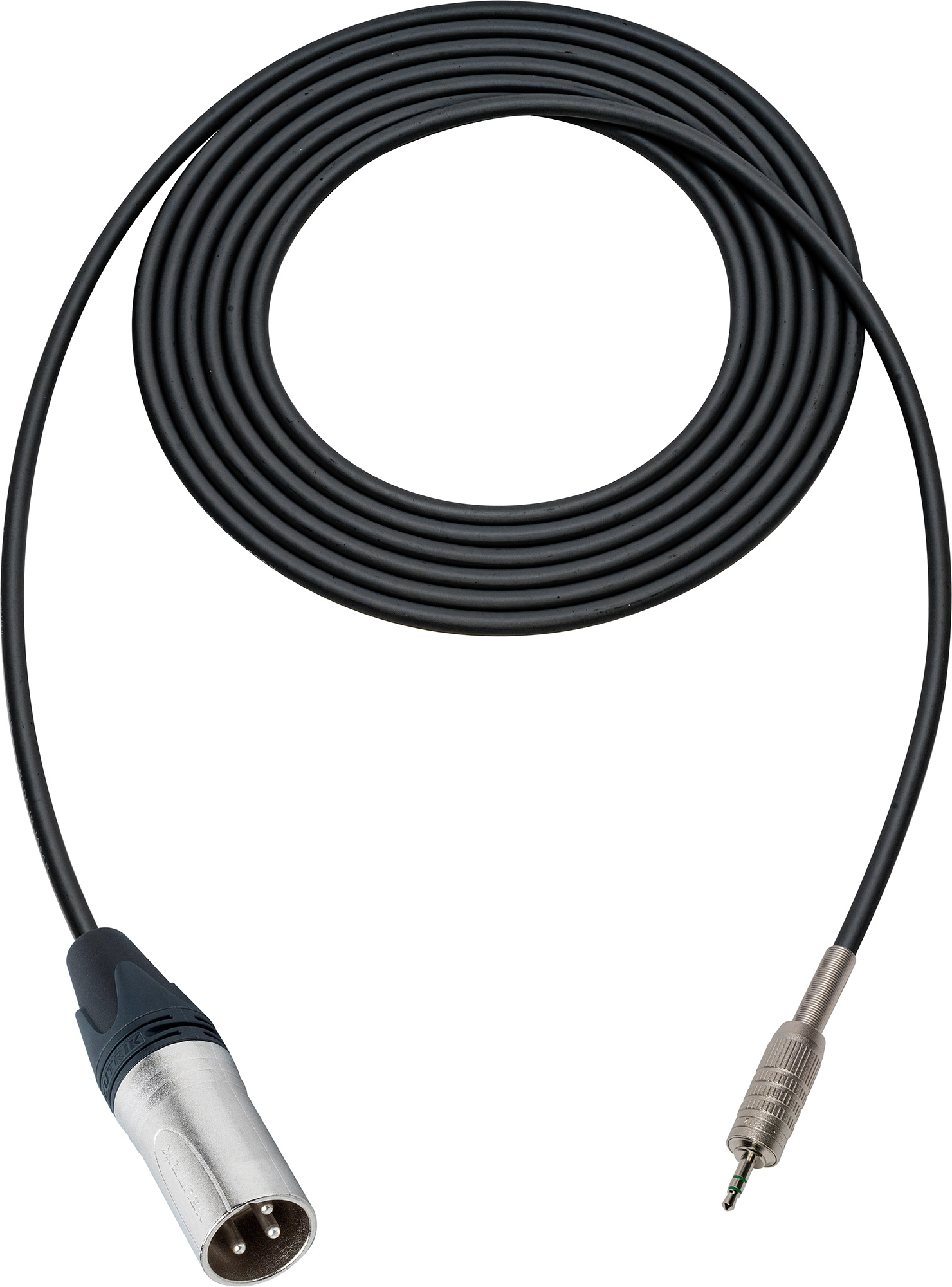 Canare Star-Quad Cable XLR Male to 3.5mm TRS Male 100 Foot - Black