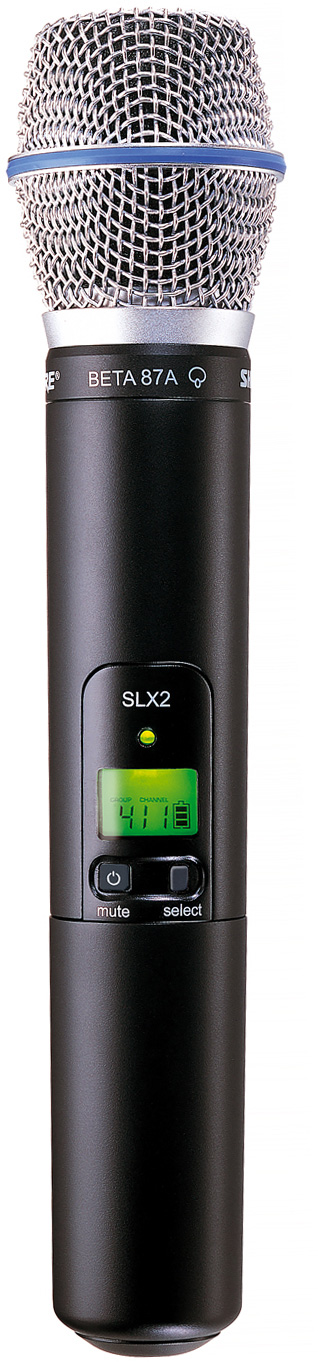 Shure SLX2/BETA87A BETA 87A Microphone w/ SLX2 Handheld Transmitter ...