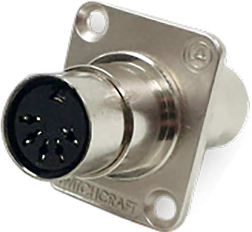 Switchcraft EHMIDI2 Midi Feed-Thru Panel Mount Connector - Female/Female