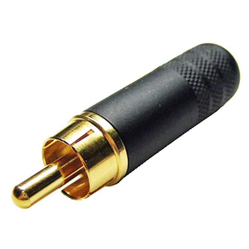 Switchcraft 3502ABAU Longbody RCA Male Black/Gold