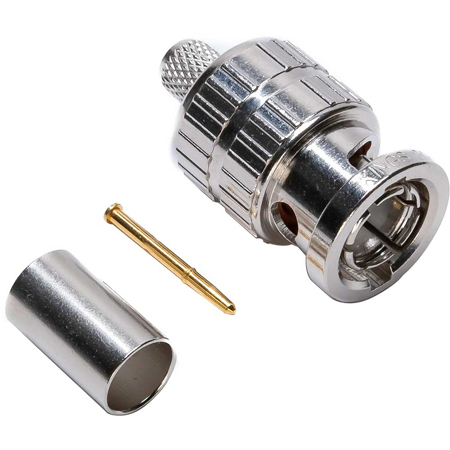 Kings 2065-E00-C7102N Long Barrel BNC 75 Ohm Plug for Belden 1505A