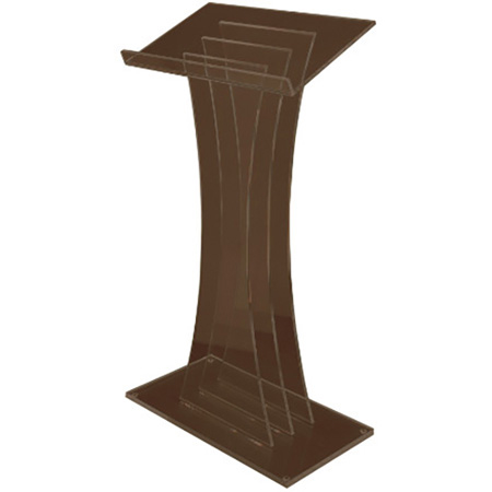 AmpliVox SN306520 Contemporary Smoked Acrylic Lectern