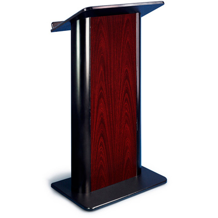 Amplivox SN3090 Jewel Mahogany Contemporary Lectern with Flat Front Design