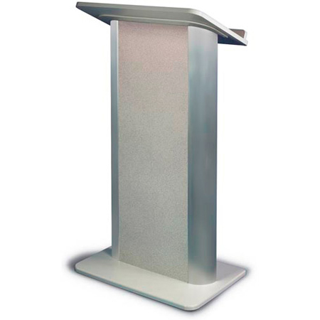 Amplivox SN3105 Grey Granite Contemporary Lectern with Flat Front Design