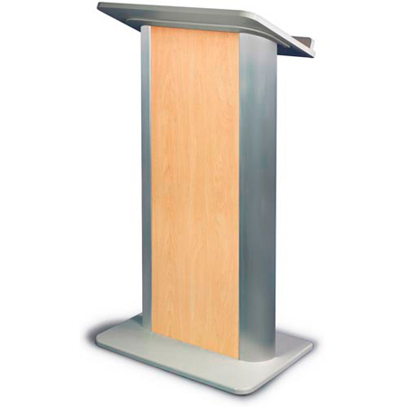 Amplivox SN3110 Hardrock Maple Contemporary Lectern with Flat Front Design