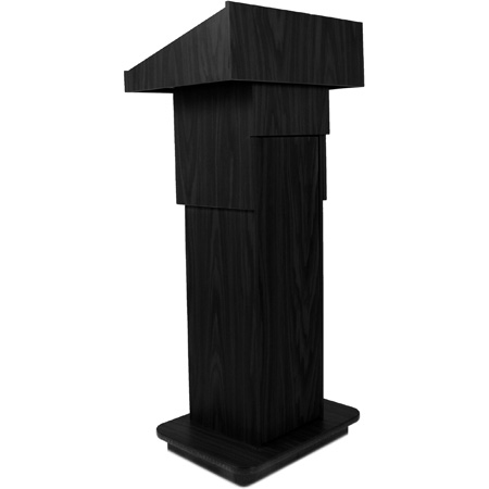 AmpliVox AMP-W505ABK Executive Adjustable Column Lectern - Non Sound ...