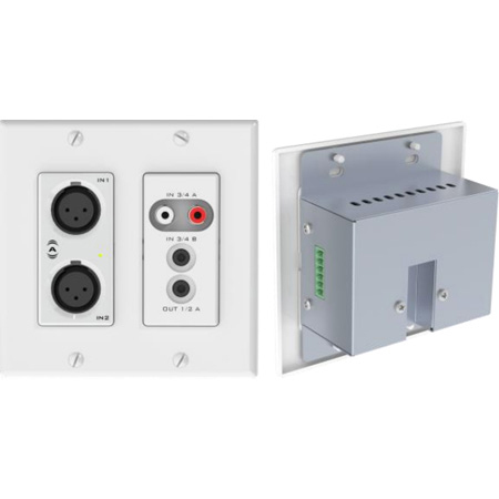 Attero Tech UND6IO-W-C 4x2 Channel 2 Gang US Wallplate with XLR RCA 3 ...