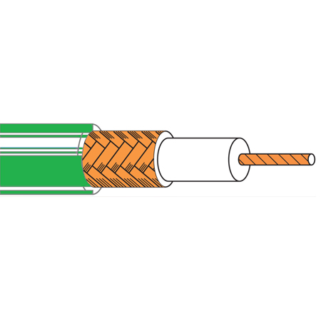 Belden 8241F RG59/22AWG Analog Coaxial Cable - Stranded BC / BC Braid ...