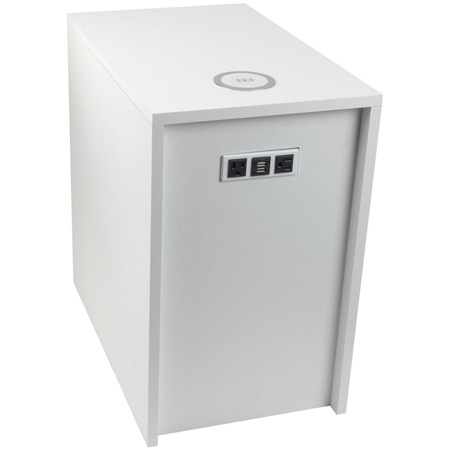 FSR HBM-SM-WHT 22 Inch x13 Inch Box with AC USB Charger and TC-WC1 Qi ...