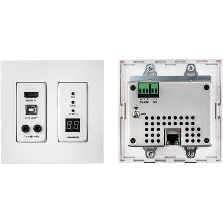 Kramer WP-EN6-USDW 4K60 4:2:0 1G HDCP 2.2 PoE 2-Gang Wall-Plate Video ...