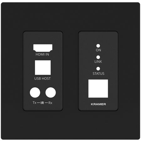 Kramer WP-EN6 US PANEL SET Black Frame and Faceplate Set for WP-EN6 ...