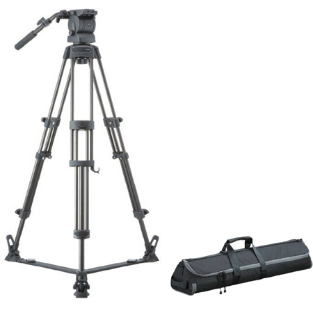 Libec RS-350D Tripod System with Floor Spreader RH35D Head / RT30B Tripod / SP-2B Floor-Level ...