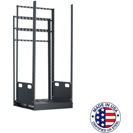 Lowell LPTR2-2419 24RU Pull & Turn Millwork Rack w/ Two Support Rails ...