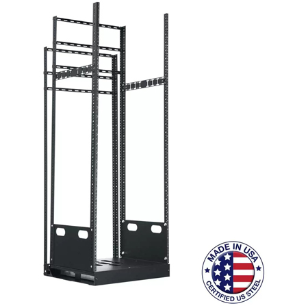Lowell LPTR4-3019 30RU Pull & Turn Millwork Rack w/ Four Support Rails ...