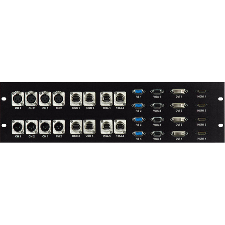My Custom Shop 3RU Rack Panel Patchbay Punched for HD Connections